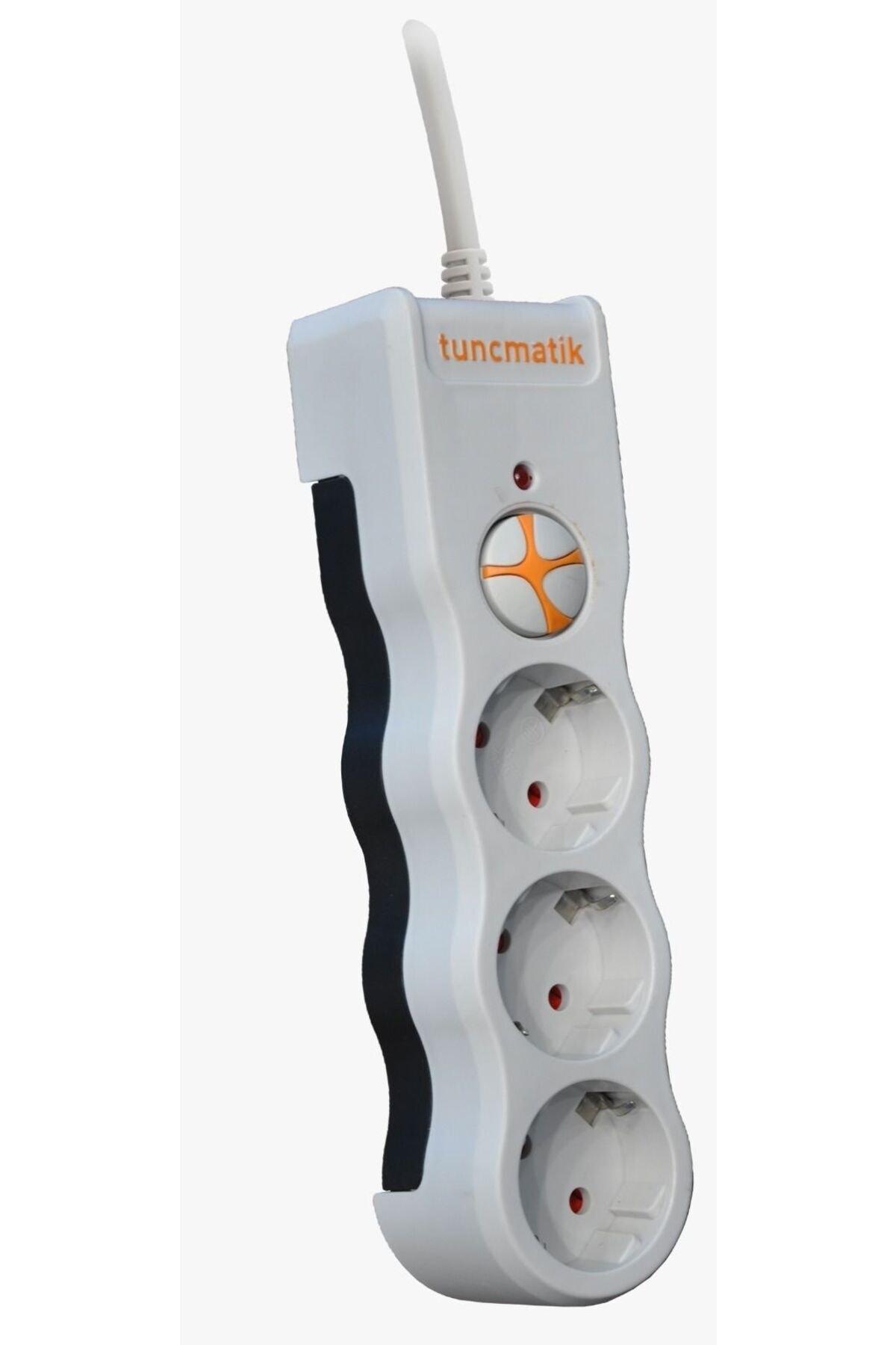 Üçlü 1.5 Metre Kablolu Akım Korumalı Priz Anahtarlı Beyaz TSK19009 ...